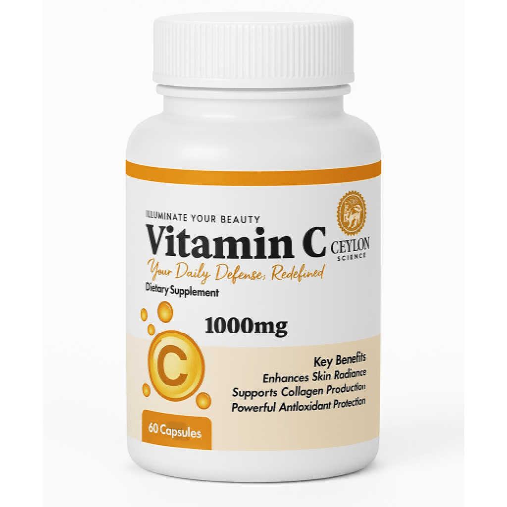 Ceylon Science Vitamin C 1000mg , 60 Veg Capsules - Top USA Cosmetic ...